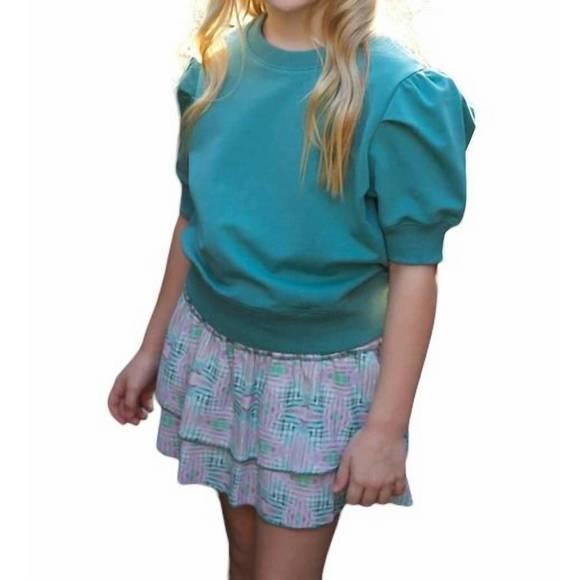 PLEAT | Shirts & Tops | New Pleat Riley Sweatshirt In Teal | Poshmark